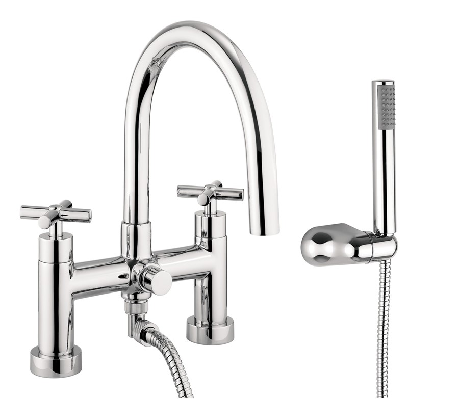 Bath Shower Mixer Dual Lever With Kit