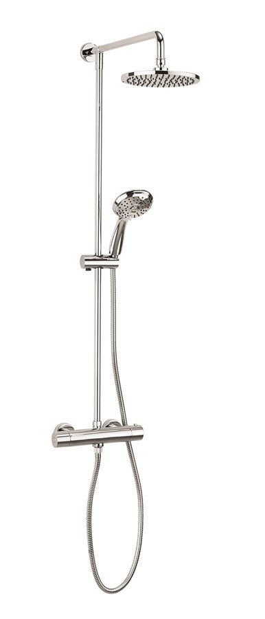 Fusion Multifunction Thermostatic Shower Valve with Fixed Head & Three ...