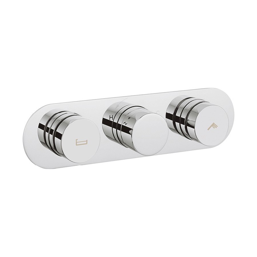 Dial 2 Outlet Concealed Thermostatic Bath Shower Valve
