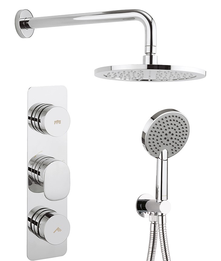 Dial Pier Trim Thermostatic Shower Valve with 2 Way Diverter, Wall ...