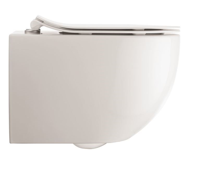Glide II Gloss White Wall Hung Rimless Toilet