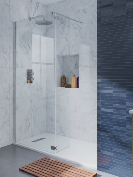 Infinity 8 Walk In with Deflector Panel