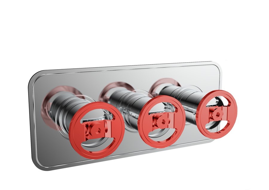 UNION Thermostatic Shower Valve with 3 Way Diverter Wheel Control