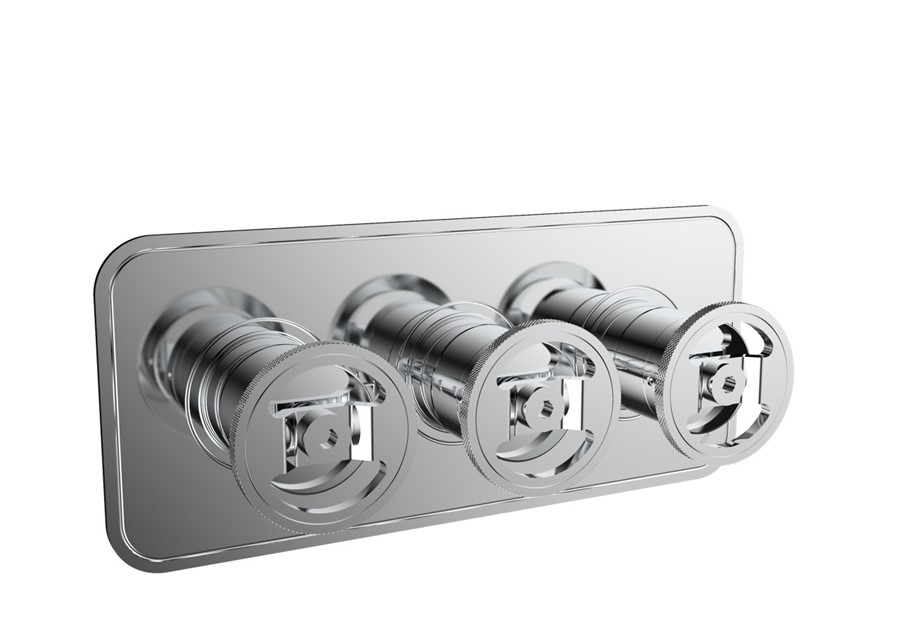 UNION Thermostatic Shower Valve with 3 Way Diverter Wheel Control
